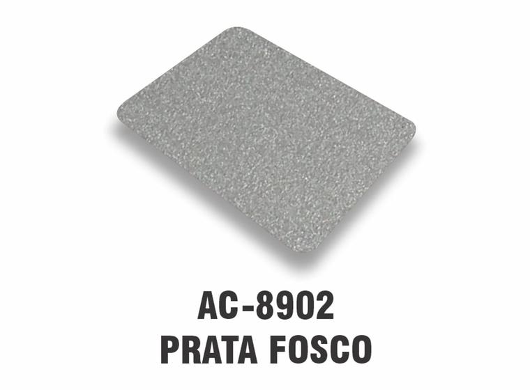 Painel ACM Prata Fosco - 1.220x5.000mm, 3mm, c/ paredes de 0,21mm nas 2 ...