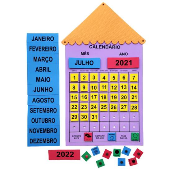 Painel Calendário Do Mês Em E.v.a Sala de Aula - Criativa Materiais ...