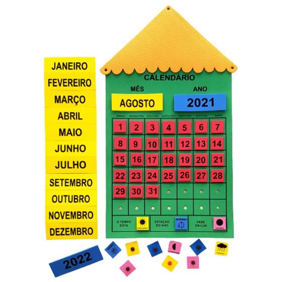 Painel Calendário Do Mês Em E.v.a Sala de Aula - Criativa Materiais ...