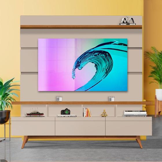 Painel Com Rack Para Tv 65 Polegadas Off White Freijó Alemanha Jammie ...