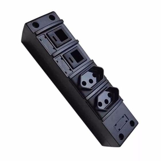 Painel de Energia e dados 2X2 - 2 COLARES / 2 Tomadas NBR 14136 10 A ...