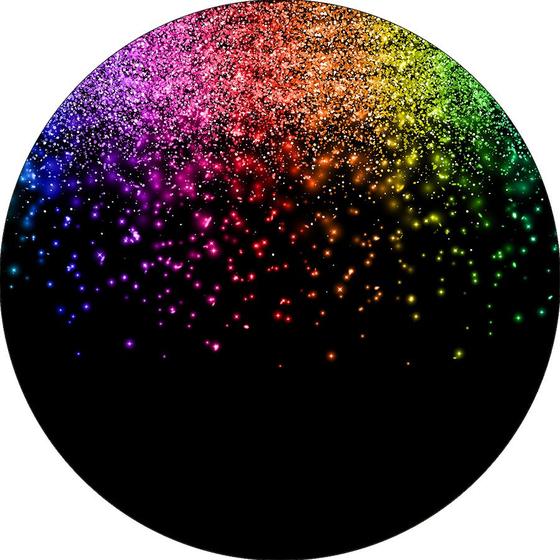 Painel De Festa Redondo 1,50x1,50 - Efeito Glitter Colorido 026 - Via Cores - Painel de Festas ...
