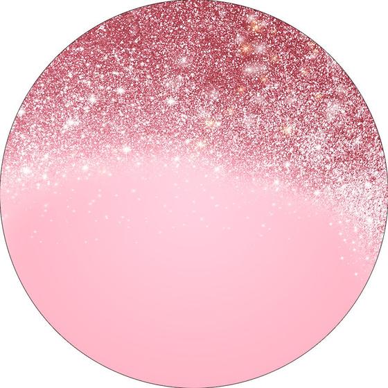 Painel De Festa Redondo 1,50x1,50 - Rose Efeito Glitter 016 - Via Cores - Painel de Festas ...