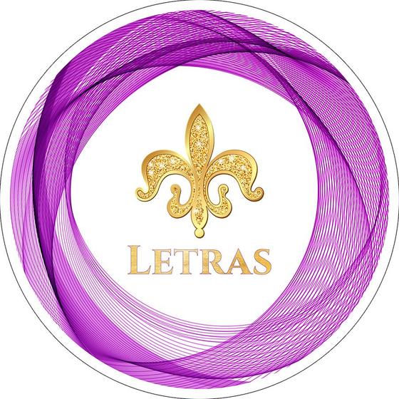 Painel De Festa Redondo 1,5x1,5 - Profissão Letras Frame Roxo 030 - Via ...