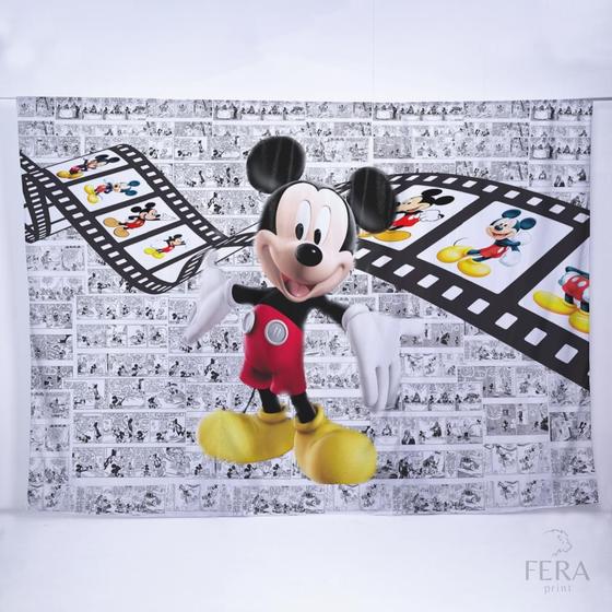 Painel de Festa Retangular Mickey Mouse de 4,00x2,80m - Fera Print ...