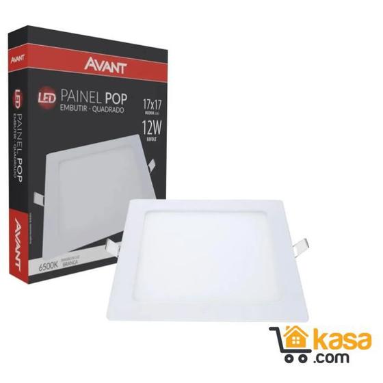 Painel de Led de Embutir AVANT POP quadrado 17x17 cm luz branca 6500K ...
