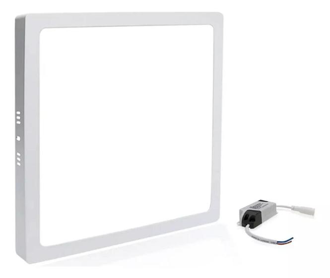 Painel de led quadrado 24w sobrepor bivolt - luminária plafon led 24w ...