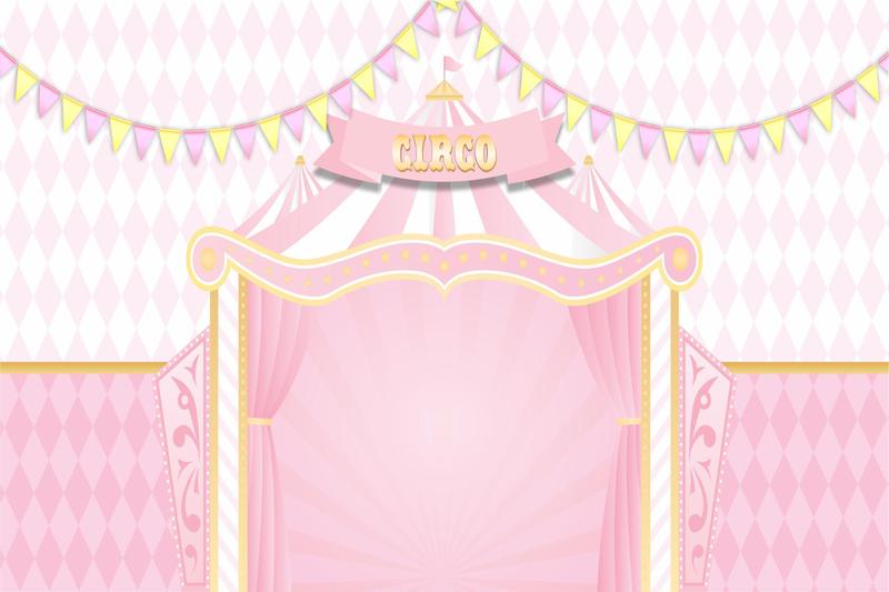 Painel de Lona Circo Rosa Festa das Bandeiras - Fabrika de Festa ...