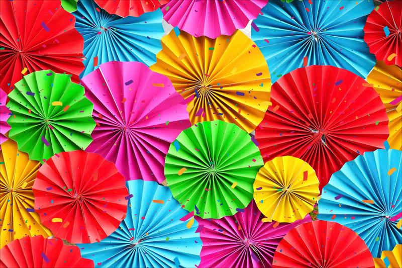 Painel de lona Decoração Enfeite de Carnaval Confetes Coloridos ...