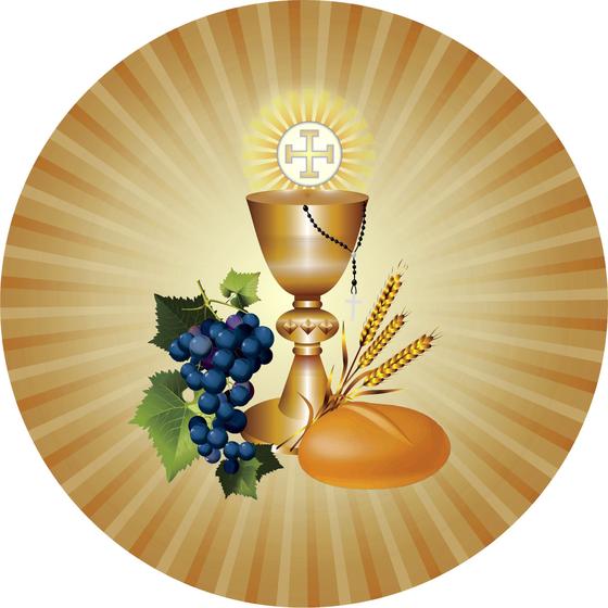 Painel de Lona Redondo Eucaristia Cálice Raios de Luz - Fabrika de ...