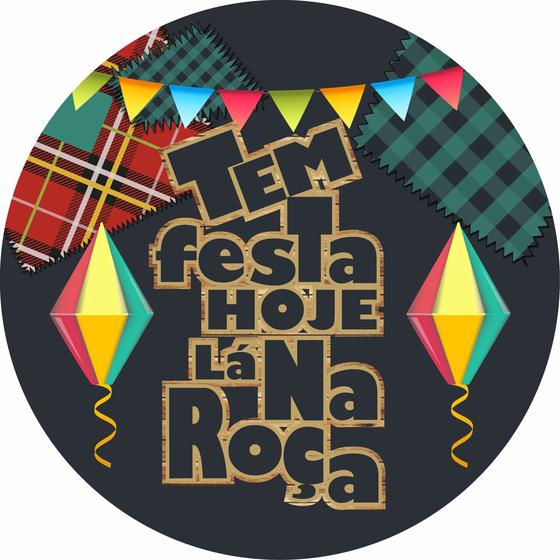 Painel de Lona Redondo Tem Festa na Roça - Fabrika De festa - Painel de ...
