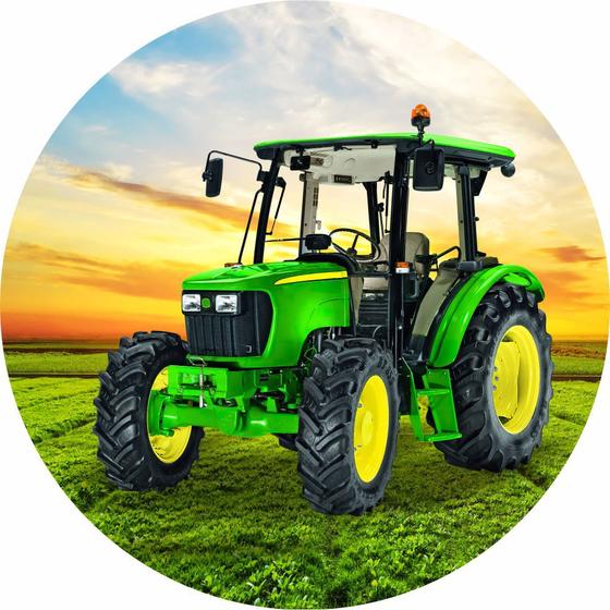 Painel de Lona Redondo Trator Fazenda Por do Sol - Fabrika de Festa ...