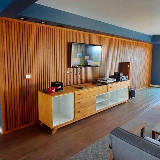 Painel De Madeira Ripado Garapa Extra 15cm - Macal Madeiras - Painel ...