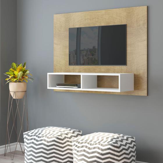 Painel de Parede para TV 50' Estante Nicho Texas MDP Terracota 0621 ...