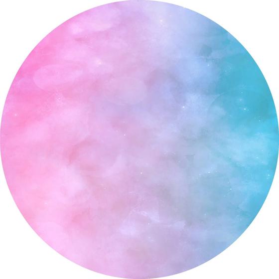 Painel de Tecido Sublimado Redondo Cha Revelação Aquarela Rosa e Azul c ...
