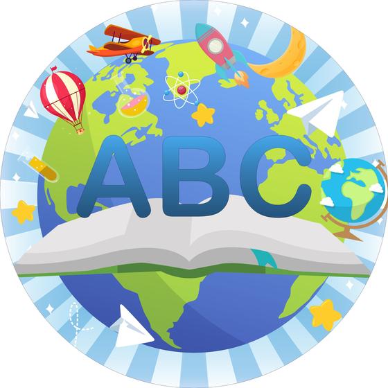 Painel de Tecido Sublimado Redondo Mundo ABC Escolar c/ Elástico ...
