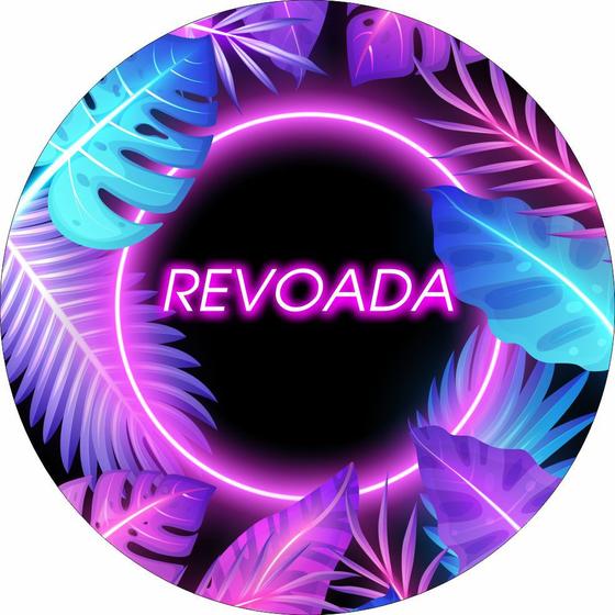 Painel de Tecido Sublimado Redondo Revoada Tropical Neon c/ Elástico ...