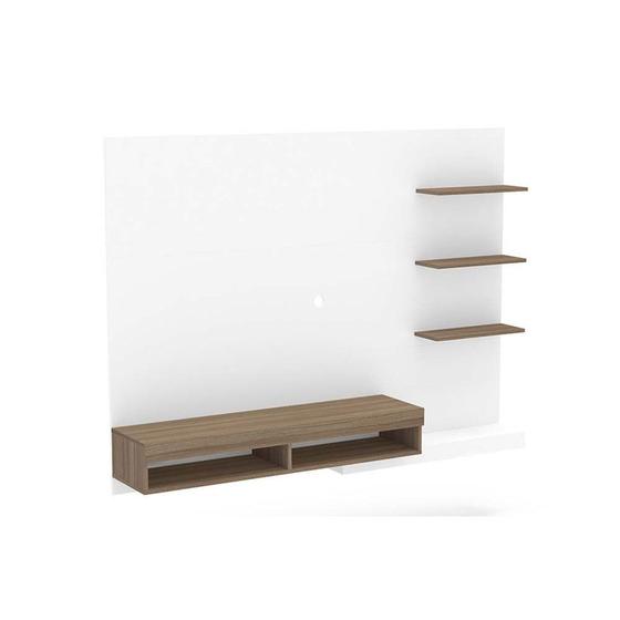 Painel de TV Politorno Fraiburgo p/Tv 50 Branco/Castanho - Painel para ...