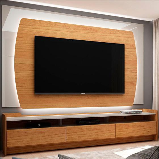 Painel e Rack com LED Sublime 220 Naturale Off White - Gelius - 7603 ...