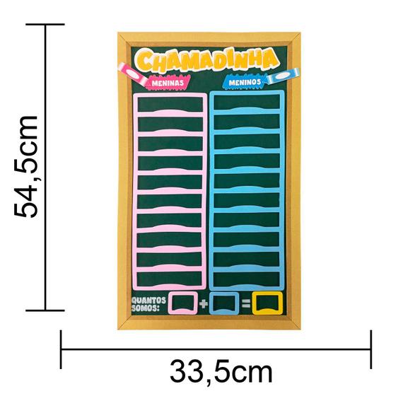 Painel Escolar Chamadinha Alunos 54,5 x 33,5 cm Piffer - Inspire sua ...