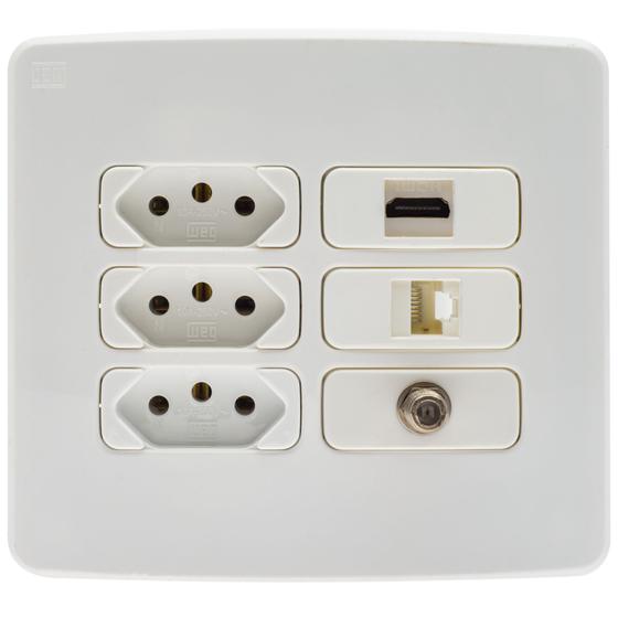 Painel Espelho Caixa Parede 4x4 com Cftv Tv Cabo Hdmi Rede - Comercial ...