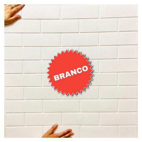 Painel Espuma Tijolo Branco Liso 3D 70x77cm Autoadesivo - Rdecors ...