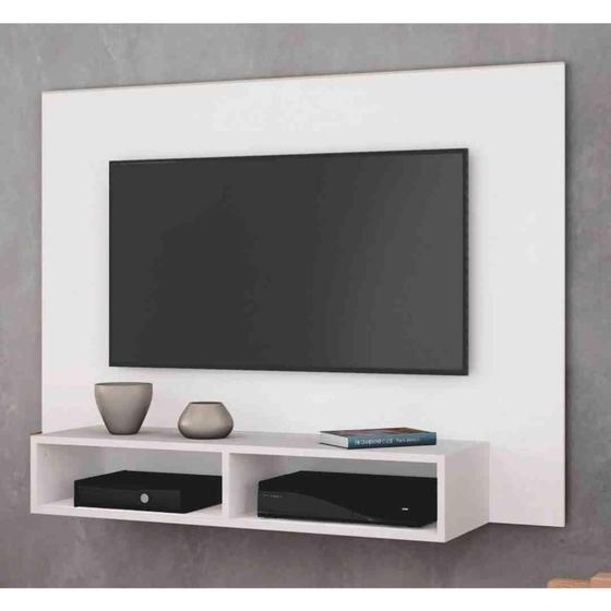 Painel Flavia para TV até 43'' Tuboarte Branco/Branco - Painel para TV ...