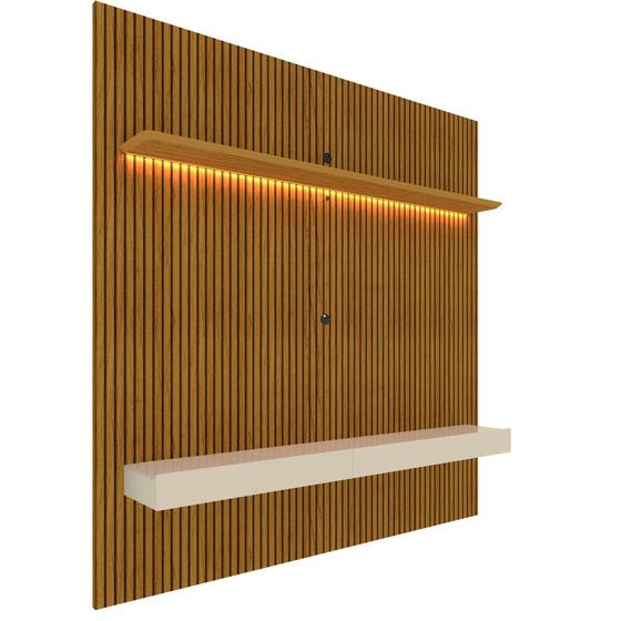 Painel Home Gelius Requinte com impressão ripado 3D com LED largura 220 ...