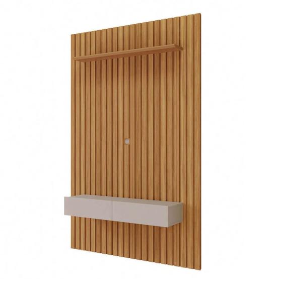 Painel Home Maragogi 140cm Ripado - Nature/Off White - Permobili - Painel para TV - Magazine Luiza