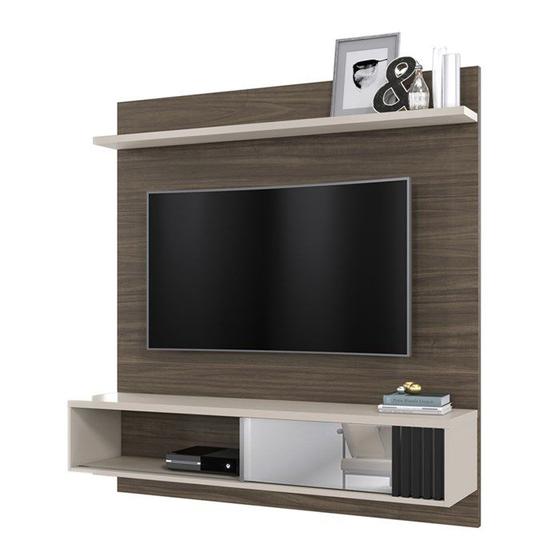 Painel Home Suspenso TV 55 Polegadas Ilheus Nogueira Real Off White CLB - Colibri - Painel para ...