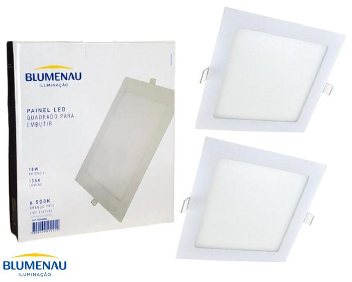 Painel Led 18w Embutir Quadrado 6500K Branco Frio Bivolt - Blumenau Kit 02unid - BLUMENAU ...