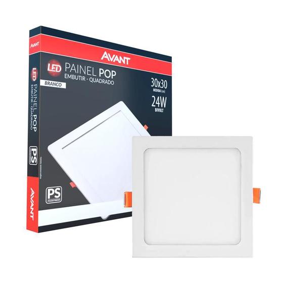 Painel Led Avant Pop Embutir Quadrado 24w Branco 6500k Ps - Painel de LED - Magazine Luiza