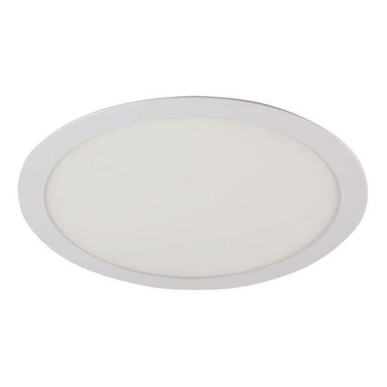 Painel LED de Embutir 18W Luz Amarela Redondo Bivolt Bronzearte ...