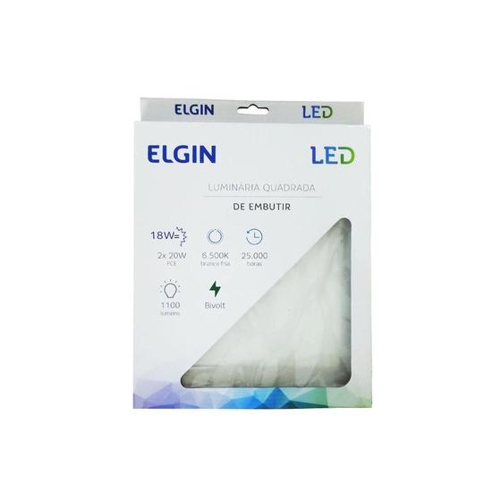 Painel led downlight 18w embutir quadrado 6500k elgin - Painel de LED ...