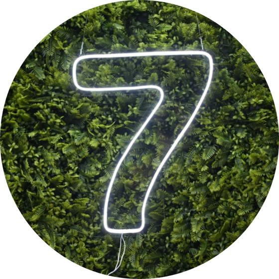 Painel Led Neon Números 0 a 9 Acrílico Cristal 50cm Altura - Laser ...