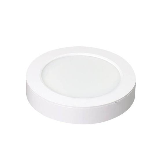 Painel LED Plafon Sobrepor Embutir Redondo 12W 17x17 Branco Frio 6500K ...