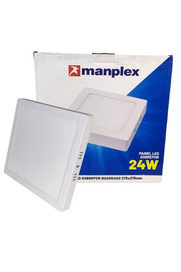Painel Led Quadrado Plafon Sobrepor 24W Manplex - Painel de LED ...