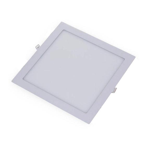 Painel Luminária Plafon Embutir LED Quadrado 18w 6500k - Economax - Plafon - Magazine Luiza