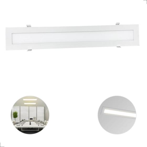 Painel Luminária Plafon Led Embutir Retangular 10X60Cm 18W - Opus ...