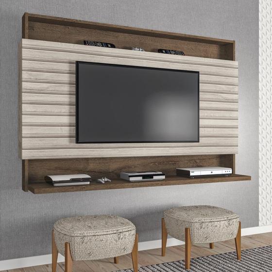Painel Madri Home TV Até 50 Polegadas Sala Estar 2 Prateleiras Flex ...