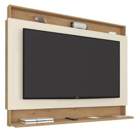 Painel Madri New para TV até 50 Polegadas Atualle Canelato Rústico Natura Off White - Painel ...