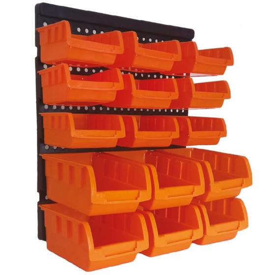 Painel para ferramentas com 15 gavetas laranjas - Sigma - Móveis para ...