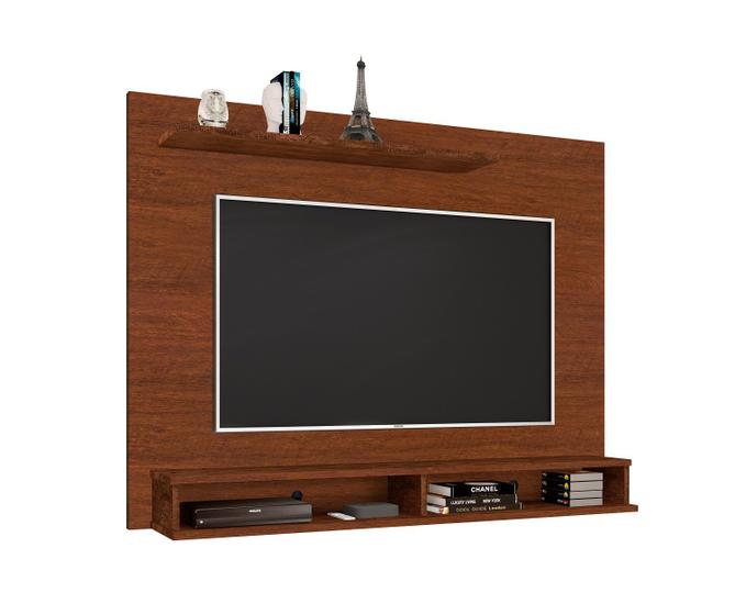 Painel Para Televisão Canela com Prateleira Porta Objetos - Carmolar ...