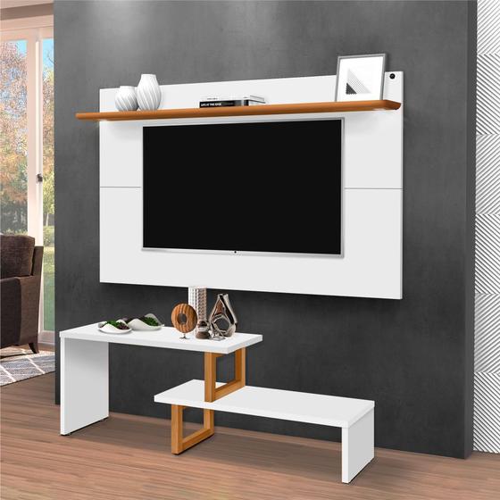 Painel para TV 1.80 Palermo Branco Nature - Tebarrot - Painel para TV - Magazine Luiza