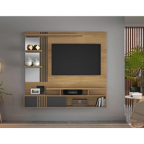 Painel para TV 49 Polegadas Safira Noronha e Grafite - JCM Movelaria ...