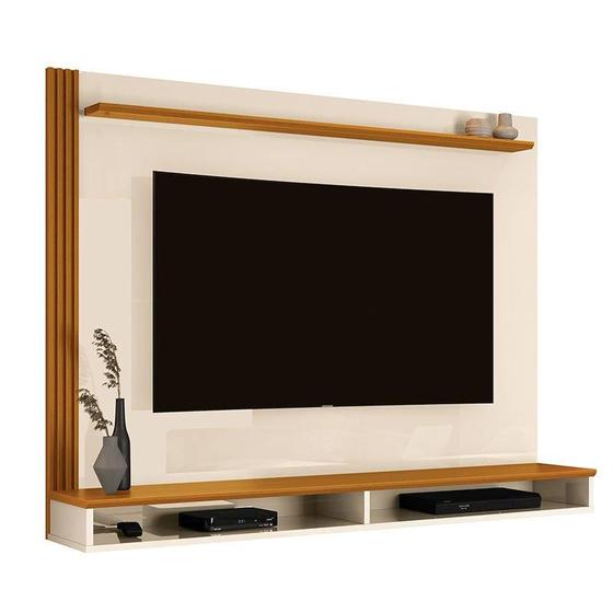 Painel Para TV 55 Polegadas 140cm Davos EDN Off White/Cedro - Painel ...