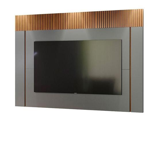 Painel Para TV 70 Polegadas Sagary 1.8 EAX Móveis Cinza/Tauari Ripado ...