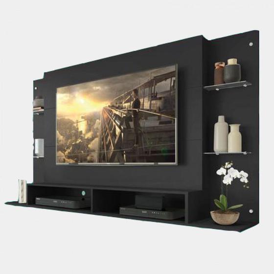 Painel para Tv AtA 60 Polegadas com Prateleiras de Vidro Braga Multi ...
