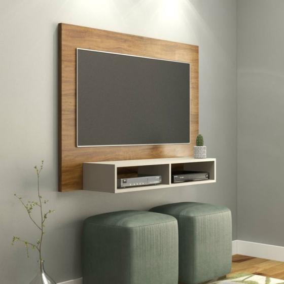 Painel para TV Até 40 Polegadas Imbuia/Off White - Jazz/Viero Móveis - Painel para TV - Magazine ...