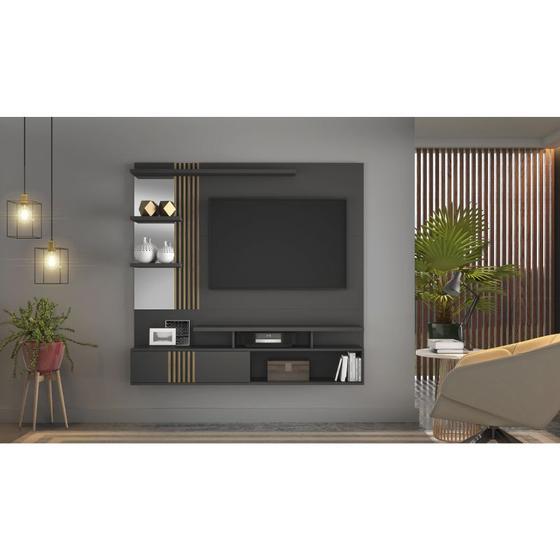 Painel para TV até 49 Polegadas Safira JCM Grafite/Noronha - Painel ...